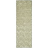 SAFAVIEH Soho Benson Geometric Wool Area Rug, Light Green, 6' x 6 ...
