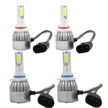 High/Low+Fog Light Combo Kits Bulbs 6Pcs 8000 Lumens Cool White 9005 ...