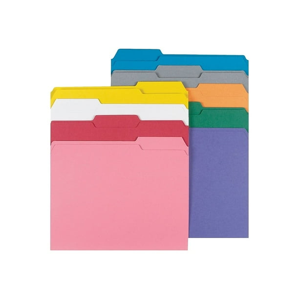 Staples Colored File Folders w/ Reinforced Tabs Letter 3 Tab 100/Box ...