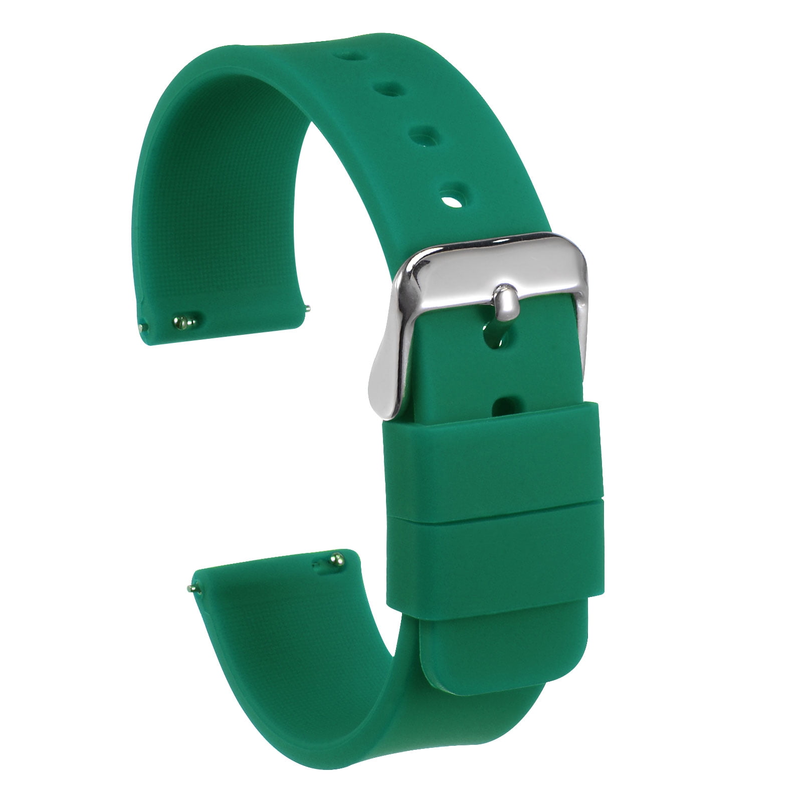 Uxcell Silicone Watch Band 12mm Soft Rubber Watch Strap with Stainless ...