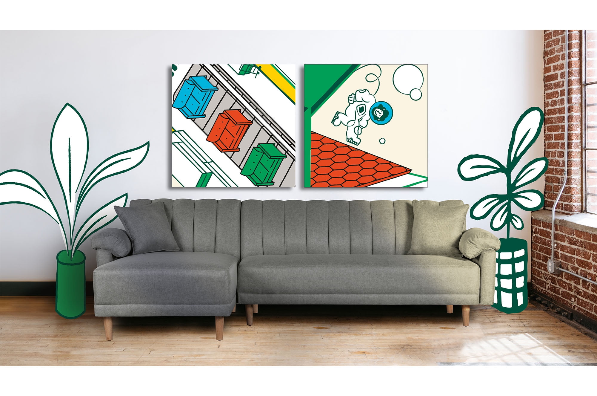 Sala Modular Sofá Cama Reversible Makora de Lino Gris Claro Modelo Sampeiro | Bodega Aurrera en ...