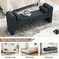 Resenkose 60 Inch Storage Bench with Hidden Compartment, Multi ...