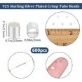 Brass Spacer Beads Tube/Column 925 Sterling Silver Plated 2.5x2.5mm ...