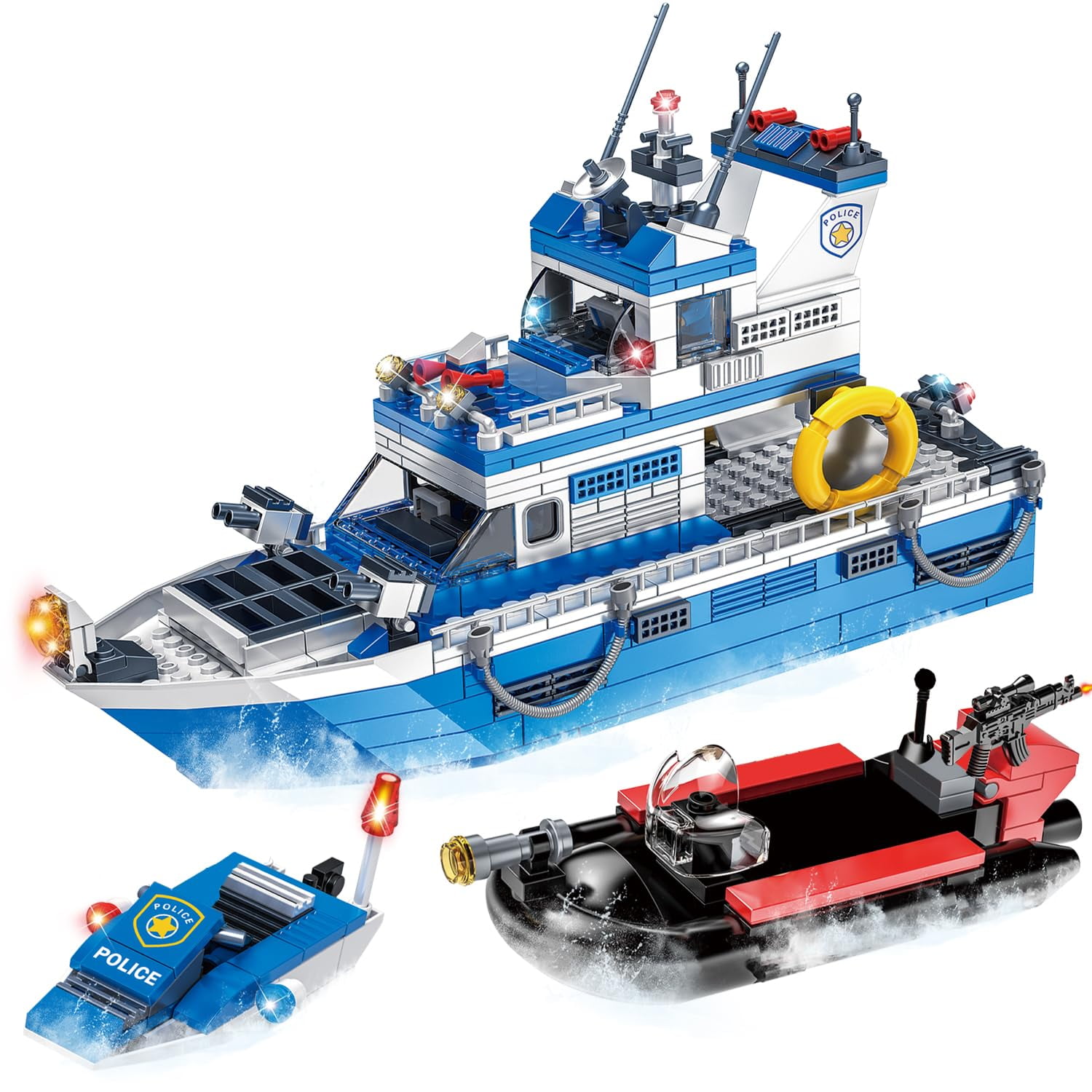 Click here for Wvinvw City Boat Stem Building Blocks Sets  Police... prices