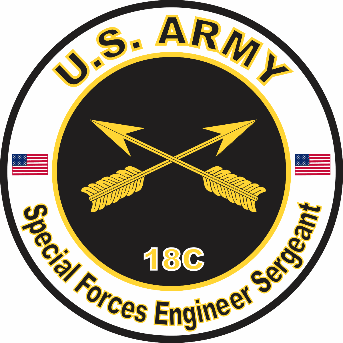 3.8 Inch U.S. Army MOS 18C Special Forces Engineer Sergeant - Walmart.com