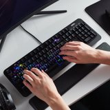 onn. Gaming Mechanical Keyboard with Blue Switches, Adjustable 16.8M ...