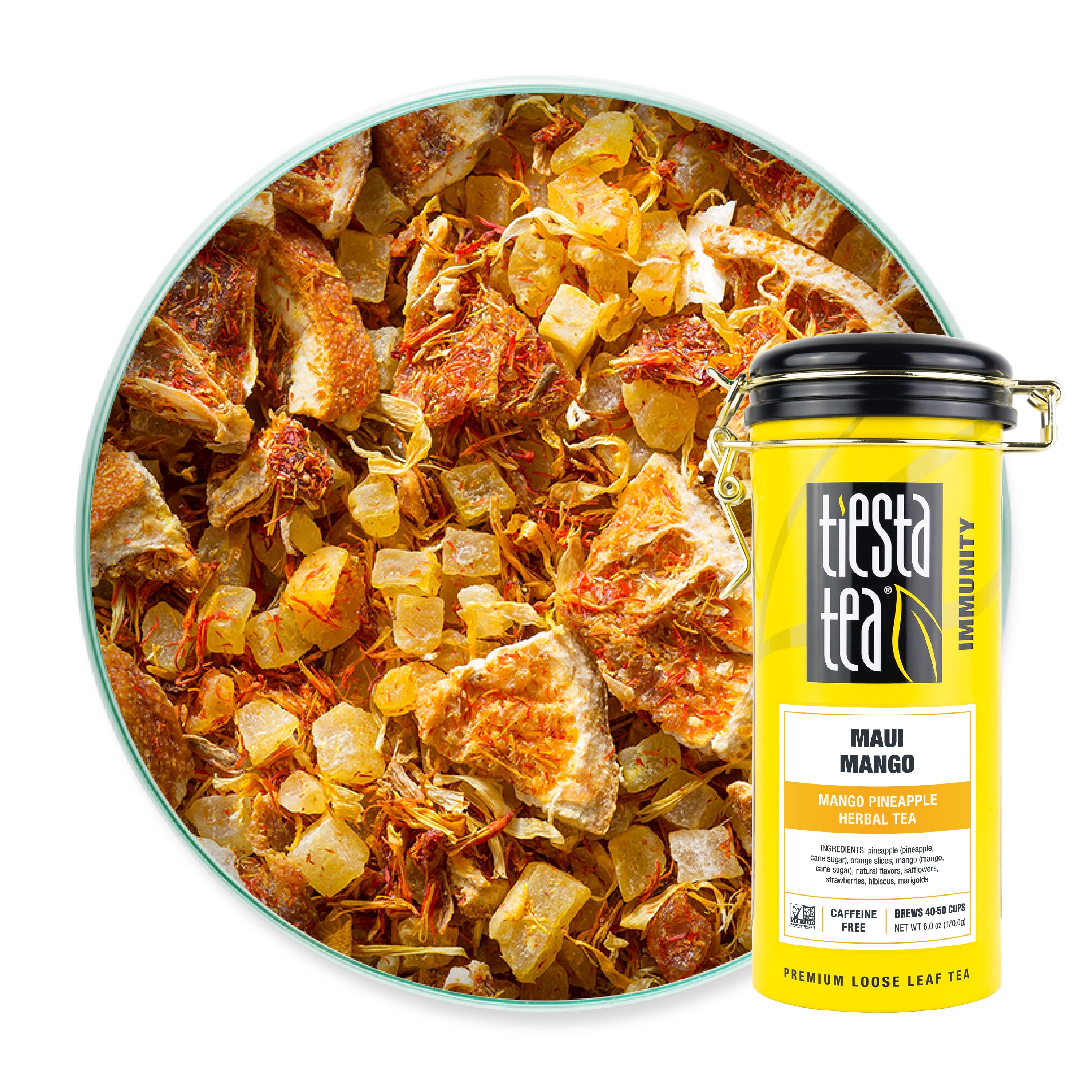 Tiesta Tea Maui Mango, Mango Pineapple Loose Leaf Herbal Tea, 6 oz ...