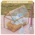 NCYP Rose Gold House Shape Glass Terrarium, Card Box for Wedding ...