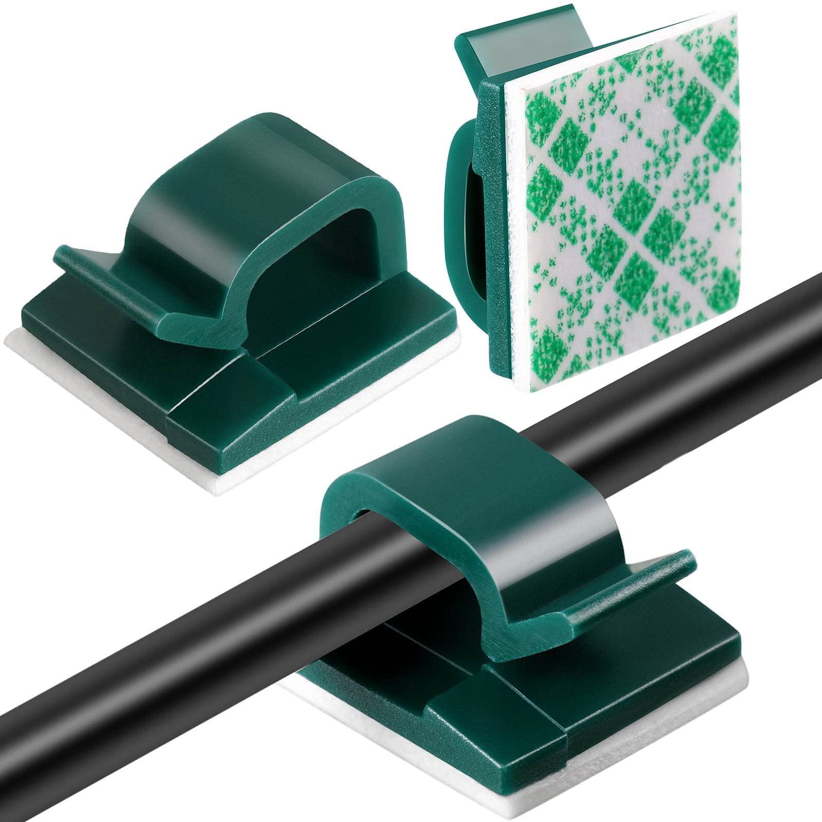 10 piezas de clips de cable adhesivos a granel Clips de luz Soporte de ...
