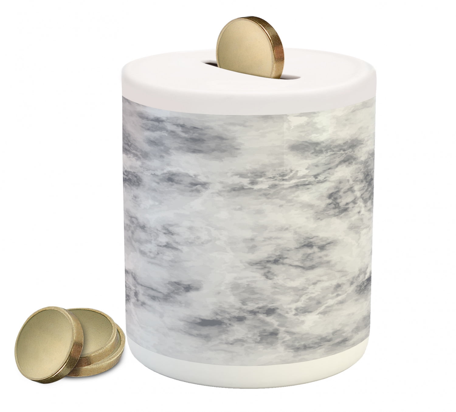 Marble Print Piggy Bank, Granite Surface Pattern Stormy Details Natural ...