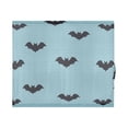 Bat Pattern Blue Door Curtain Sheer Privacy Light Filtering Window ...