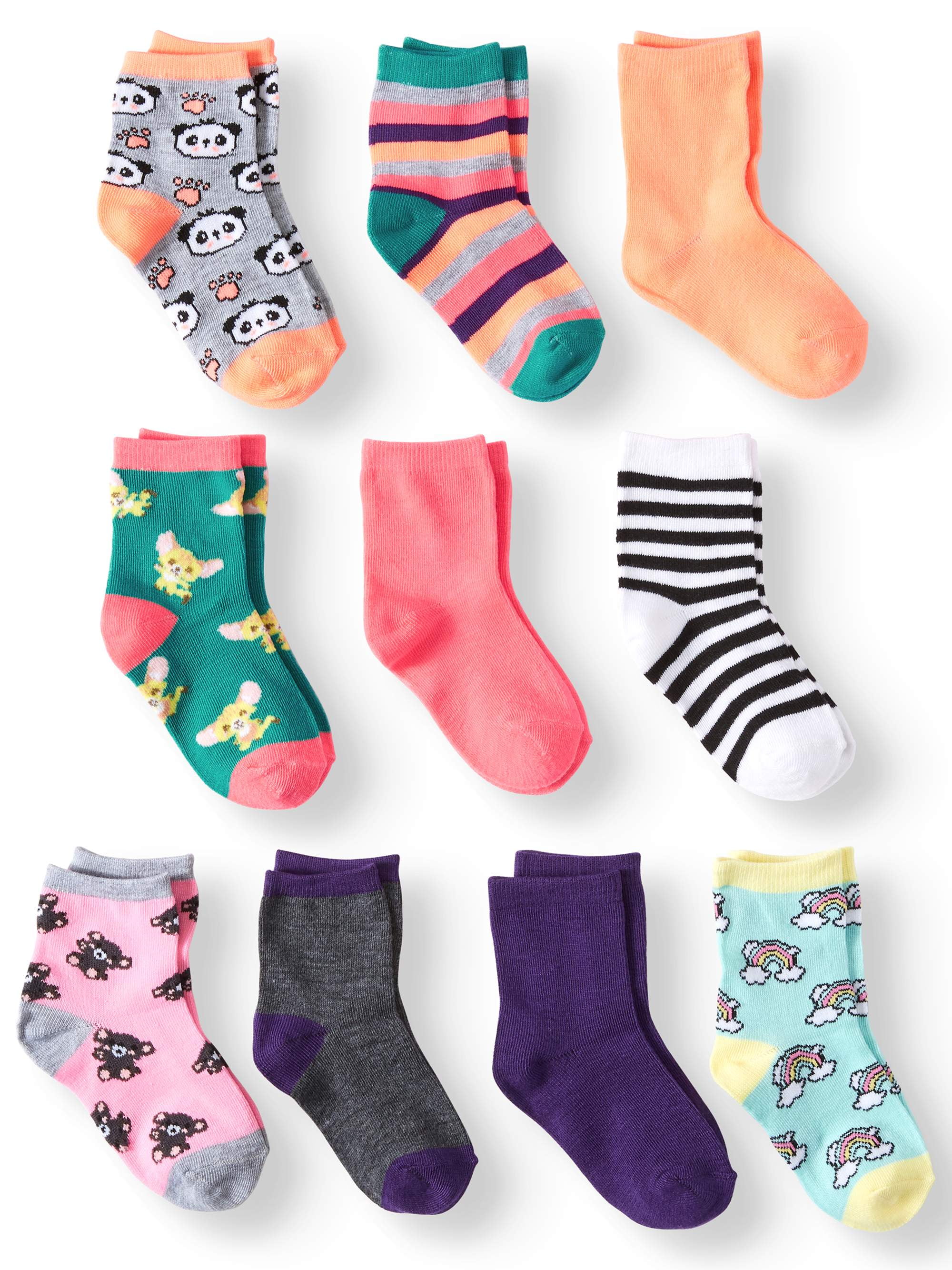 Wonder Nation Girls 10 Pk Socks – Walmart Inventory Checker – BrickSeek