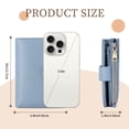 Small Bifold Wallet D1-Lychee Blue Vegan Leather RFID Blocking Card ...