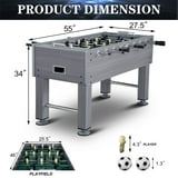 "RayChee 55"" Foosball Soccer Game Table for Adults, Indoor Sports with ...
