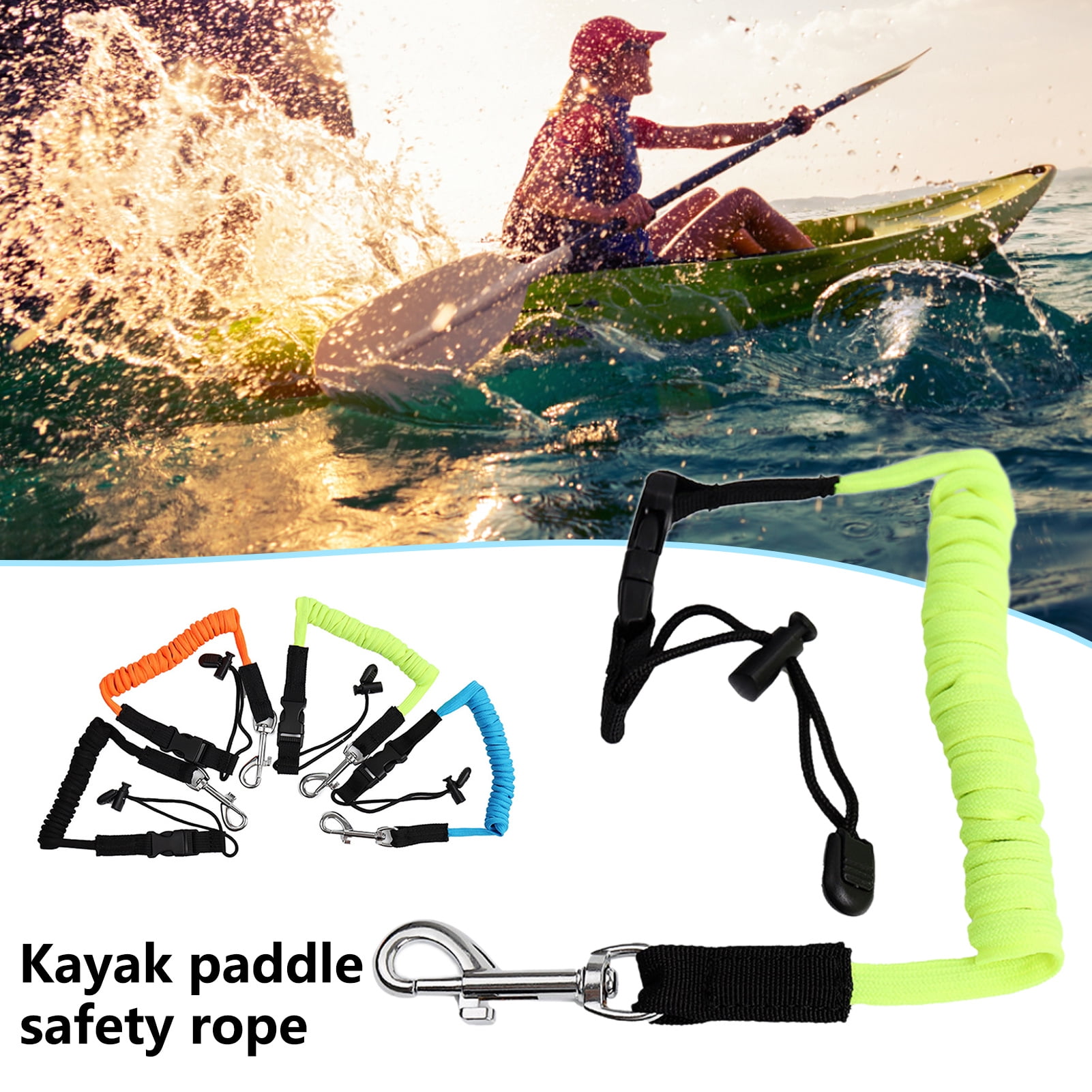 Hesroicy Paddle Rope Stretchable with Safety Hook Adjustable Reusable ...