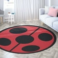 Well Woven Miraculous Ladybug Miraculous Ladybug Symbol Red 3'11" Round ...