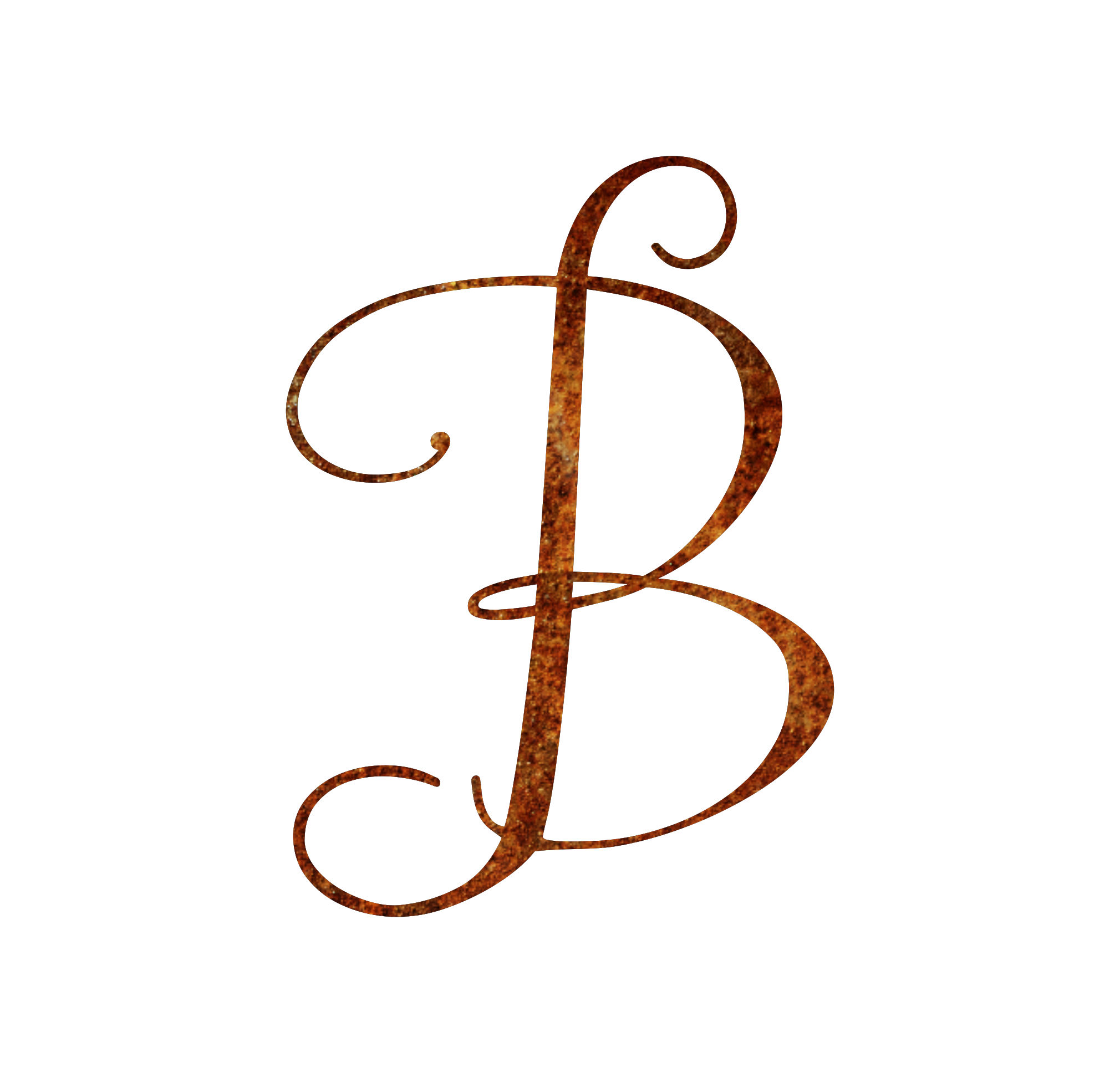Precision Metal Art Initial Monogram Letter "B" Steel Laser Cut Wall ...