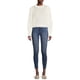 Time and Tru Women's Abbreviated Puff Sleeve Sweater - Walmart.com