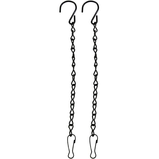 Home-X Black Metal Chain with Hooks for Hanging Plants, s, or Bird ...