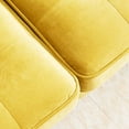 Modern Velvet Fabric Sofa 71" - Yellow - Walmart.com