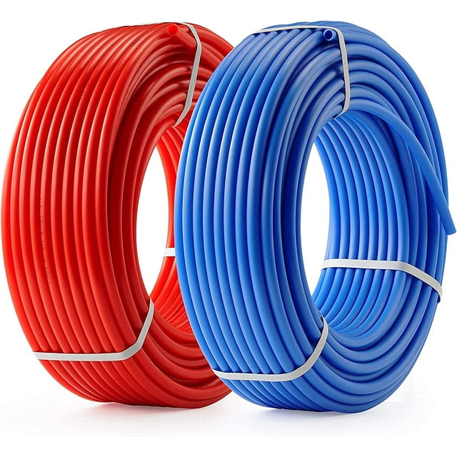 DMNI PEX Tubing 1/2 inch - PEX Pipe 1/2 inch - 1/2 inch x 50 ft PEX Pipe (50 ft, Blue & Red ...