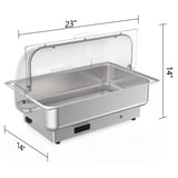 Shininglove Electric Chafing Dish Set with Temperature Control, 15QT ...