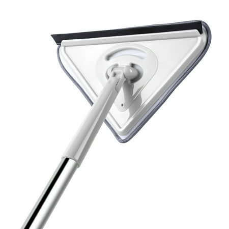 2 Steel Pipes Triangle Cleaning Mop Retractable Glass Cleaner 360 ...