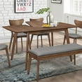 Coaster Alfredo Extendable Mid-Century Wood Dining Table in Walnut - Walmart.com