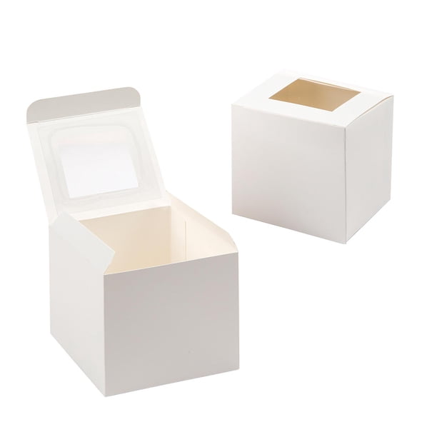 Darice White Cupcake Boxes with Acetate Window: 12 pack - Walmart.com