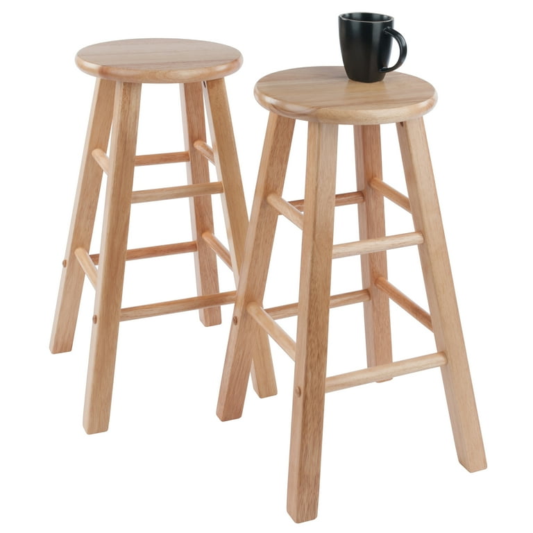 Winsome Wood Element 2 Piece Counter Stools Natural Finish Walmart