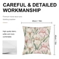 Botanical Pink White Iris in CreamSet of 2 Premium Faux Linen Pillow ...