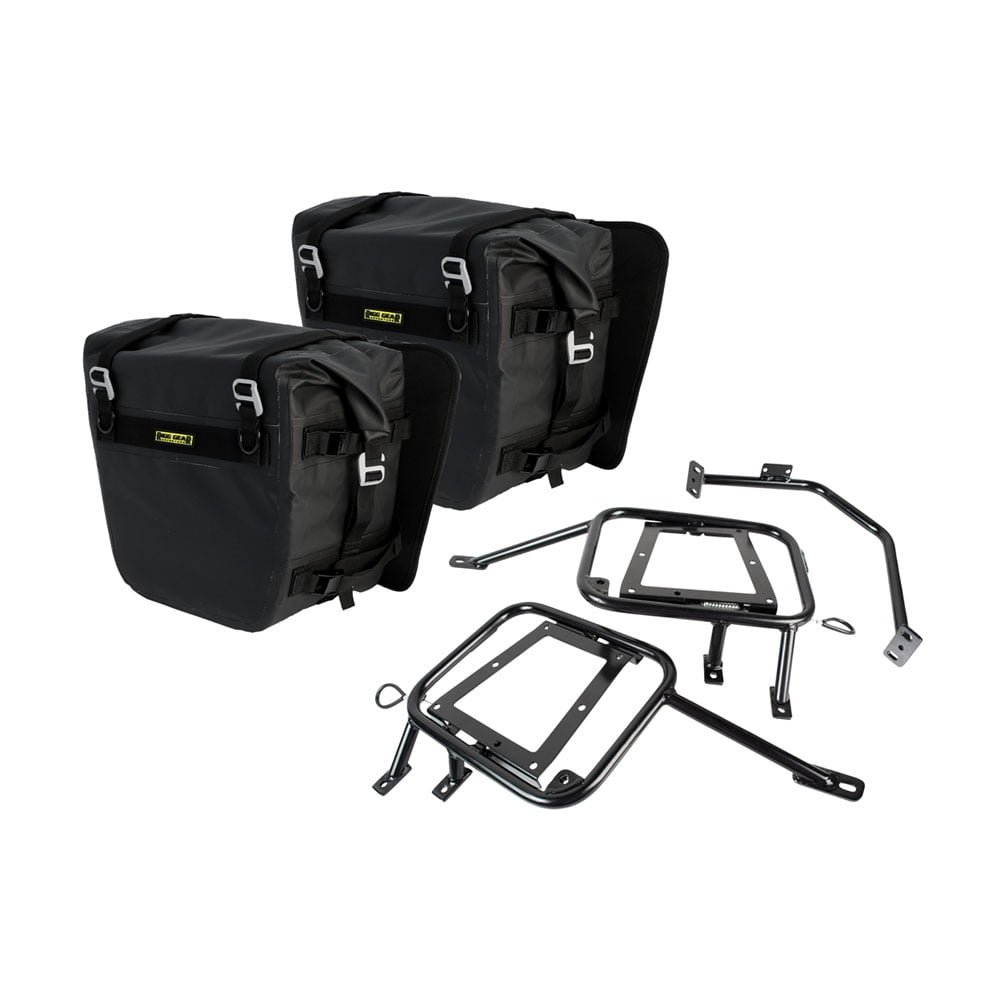 Tusk Pannier Racks with Nelson Rigg Sierra Dry Saddlebags Black ...