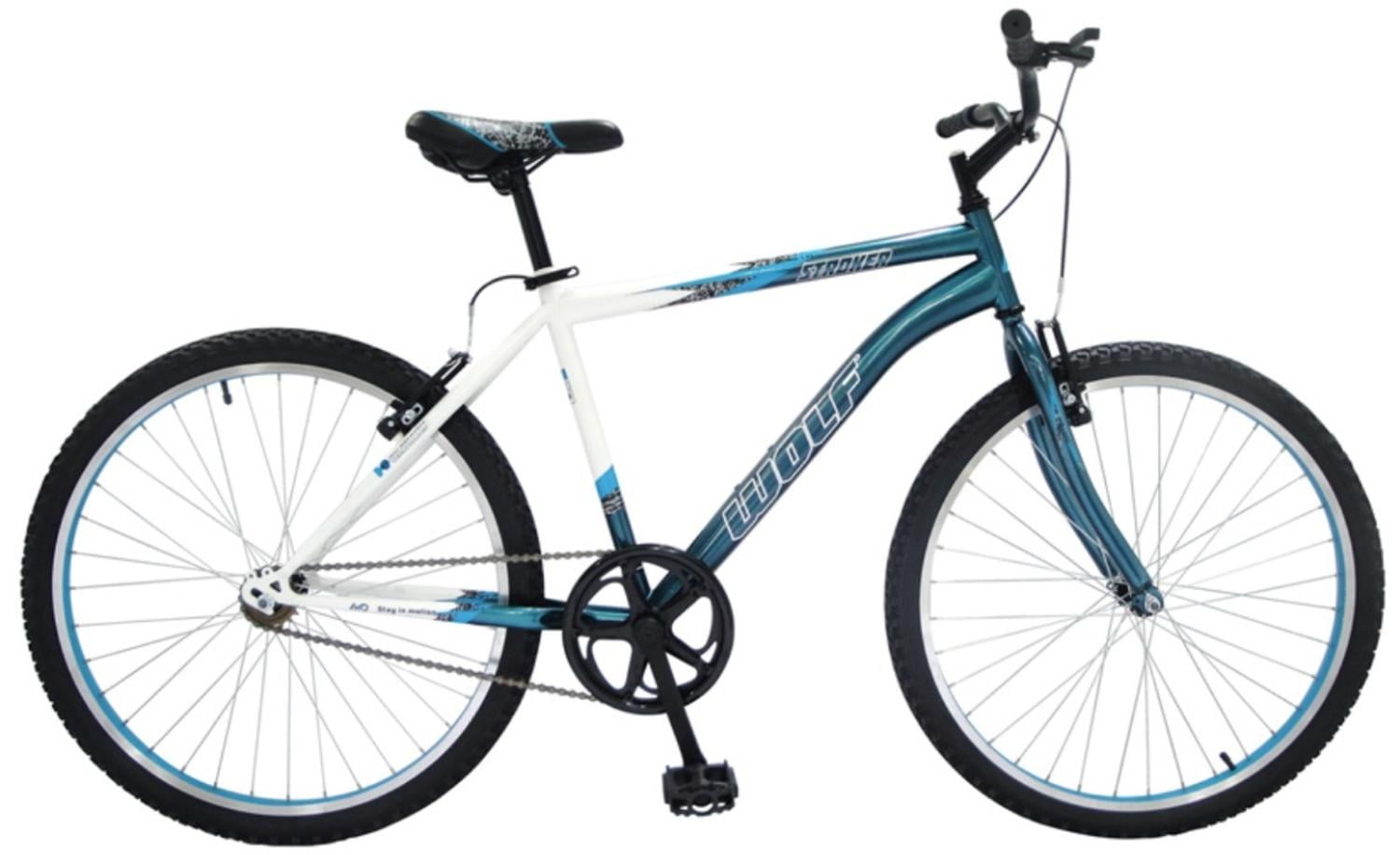 Bicicleta Montaña Wolf R26 1v Frenos V Color Azul Tornasol Blanco