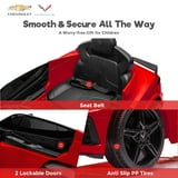 FUNTOK Licensed Corvette C8 12V Kids Ride on Car, Battery Powered ...