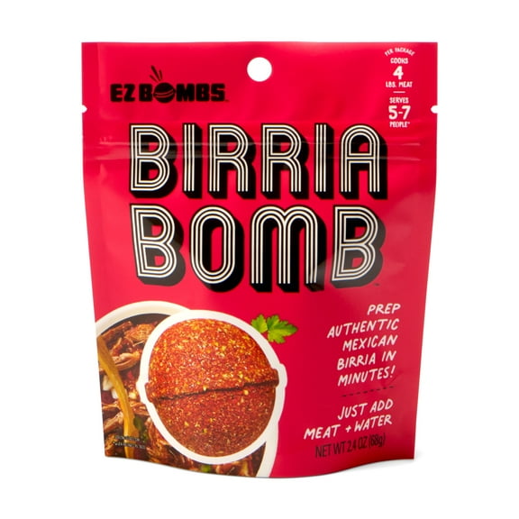 EZ Bombs Birria Bomb Seasoning, Authentic Mexican Spice Mix, 2 Pack, 4. ...