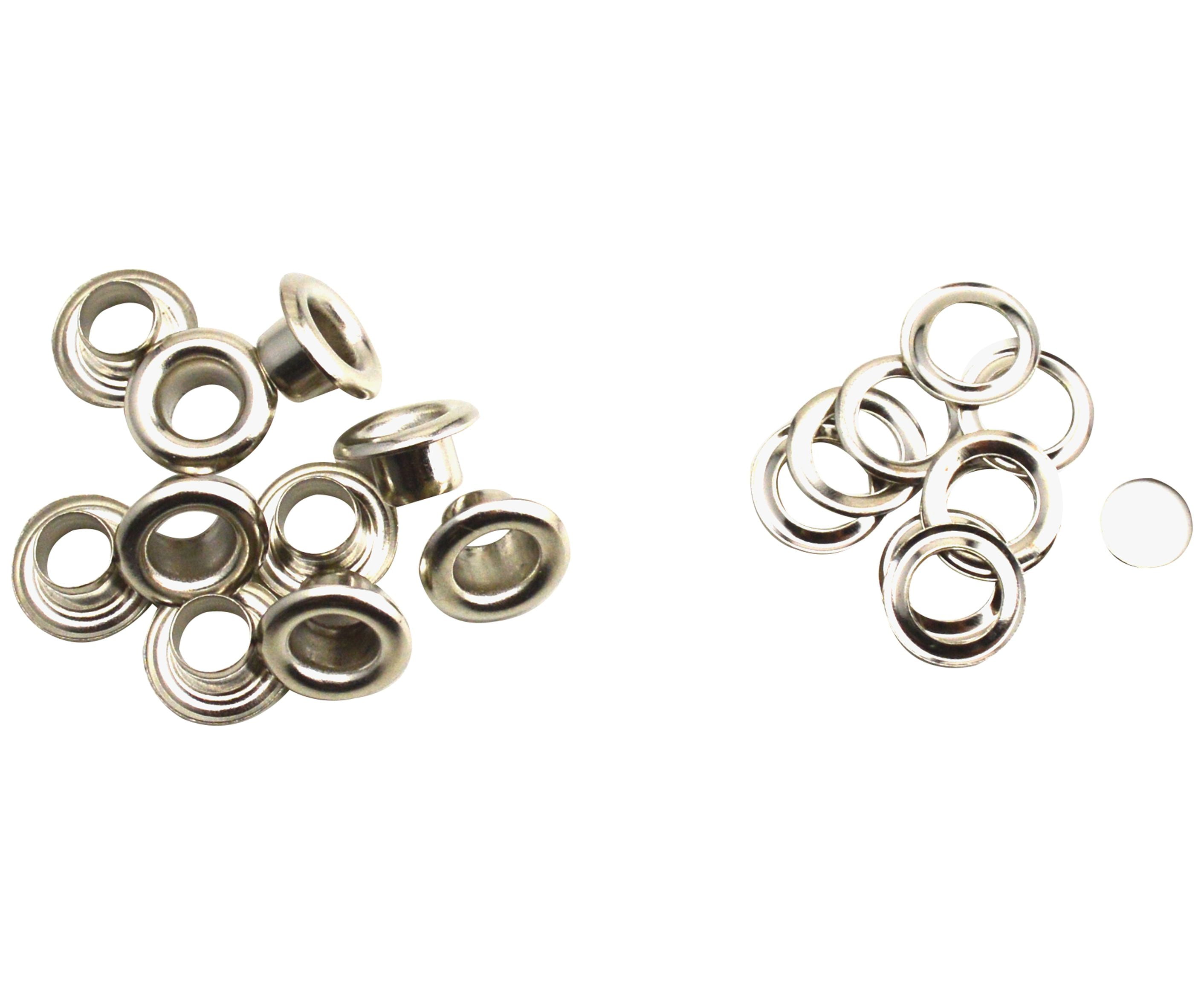 Fenggtonqii 4mm Hole Diameter Silver Grommets Eyelets with Washer Made ...