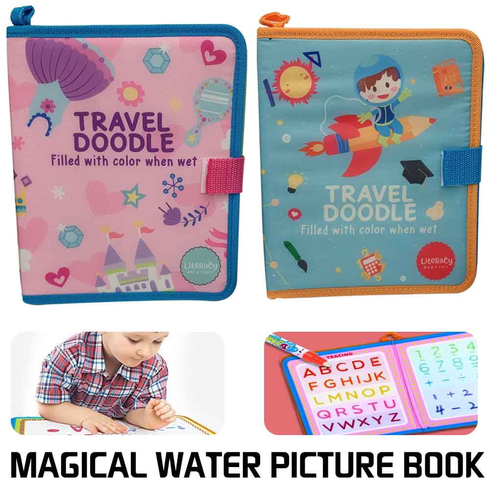 LNGOOR Water Drawing Notebook,Water Painting Mat Toy with Magic Pen,Age ...