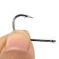 300pcs Carbon Steel Eyed Fish Hook Replacement Barbed Fishing Hook ...