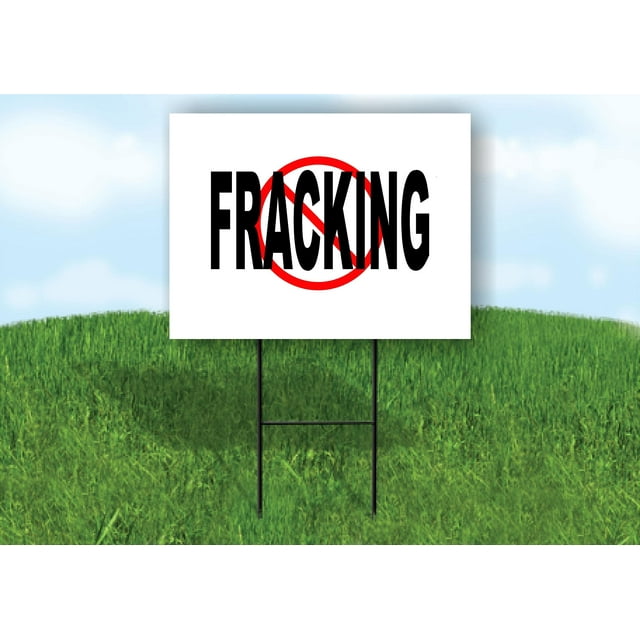 Work House Signs Double Sided Sign NO Fracking RED Circle Yard Sign ...