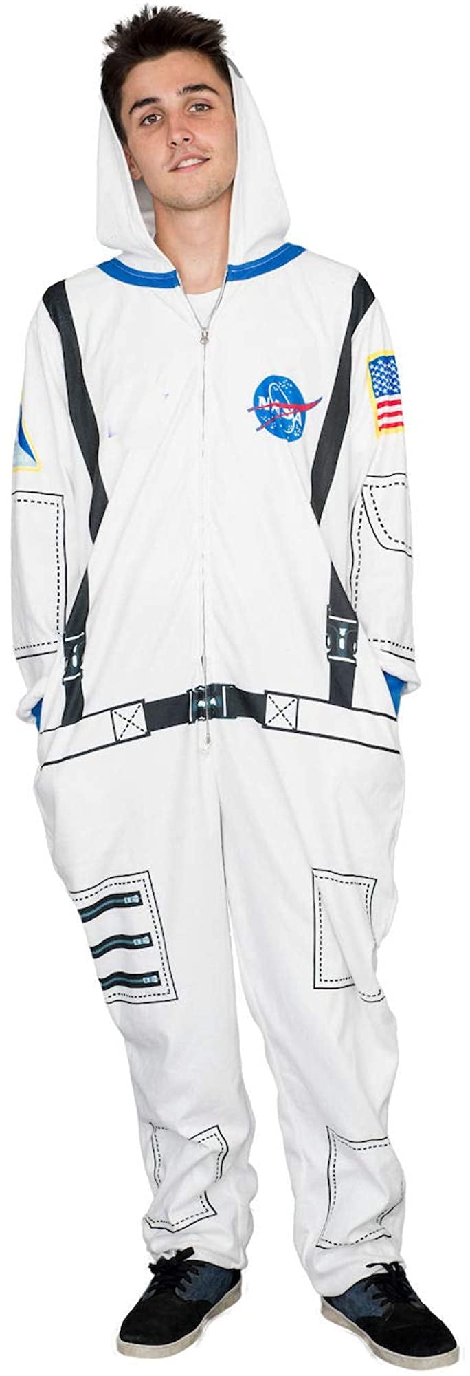 Mad Engine NASA Astronaut Adult Costume Hooded Pajama Union Suit ...