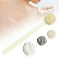 Zhouqiannn Long Reach Shower Brush Set Silicone Scrubber For Deep
