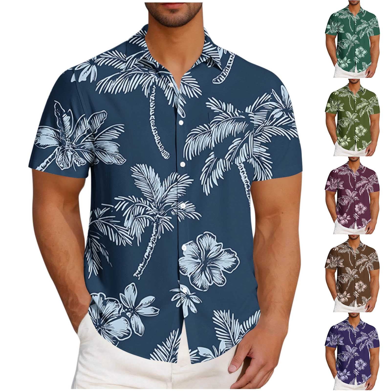 Click here for Sentmoon Mens Short Sleeve Shirts Plus Size Loose... prices