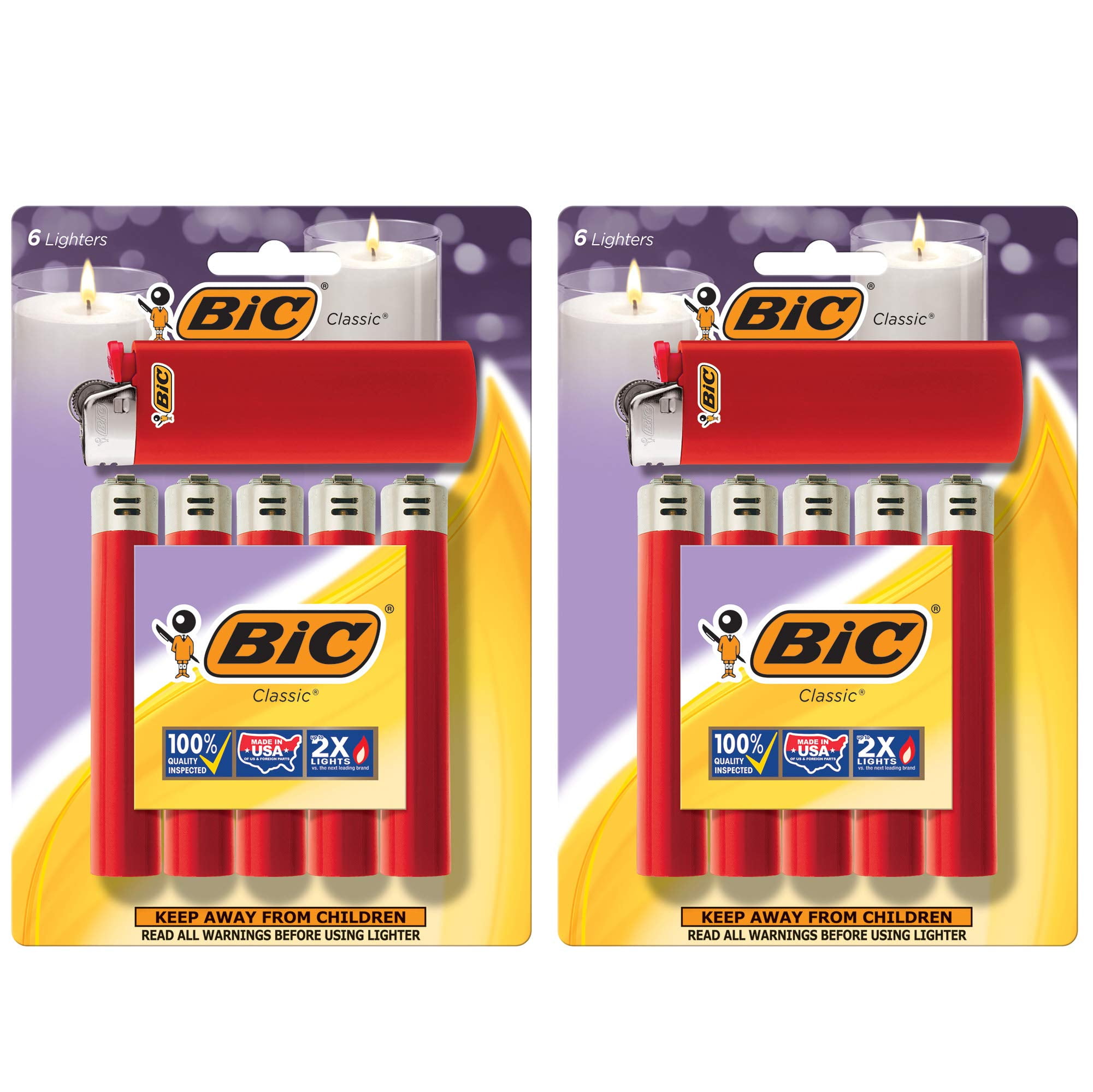 Encendedor BIC Classic Maxi Pocket rojo, paquete de 12 | Walmart en línea