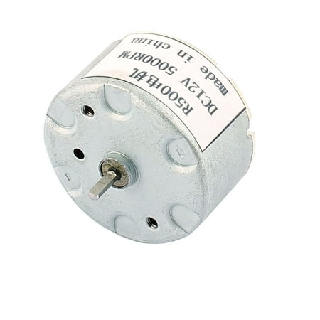 R500 DC 12V 5000RPM Flat Shaft Cylindrical Micro Model Magnetic DC ...