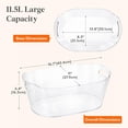 11.5L Ice Bucket for Parties 2 Pcs, Large Plastic Drink Cooler for ...