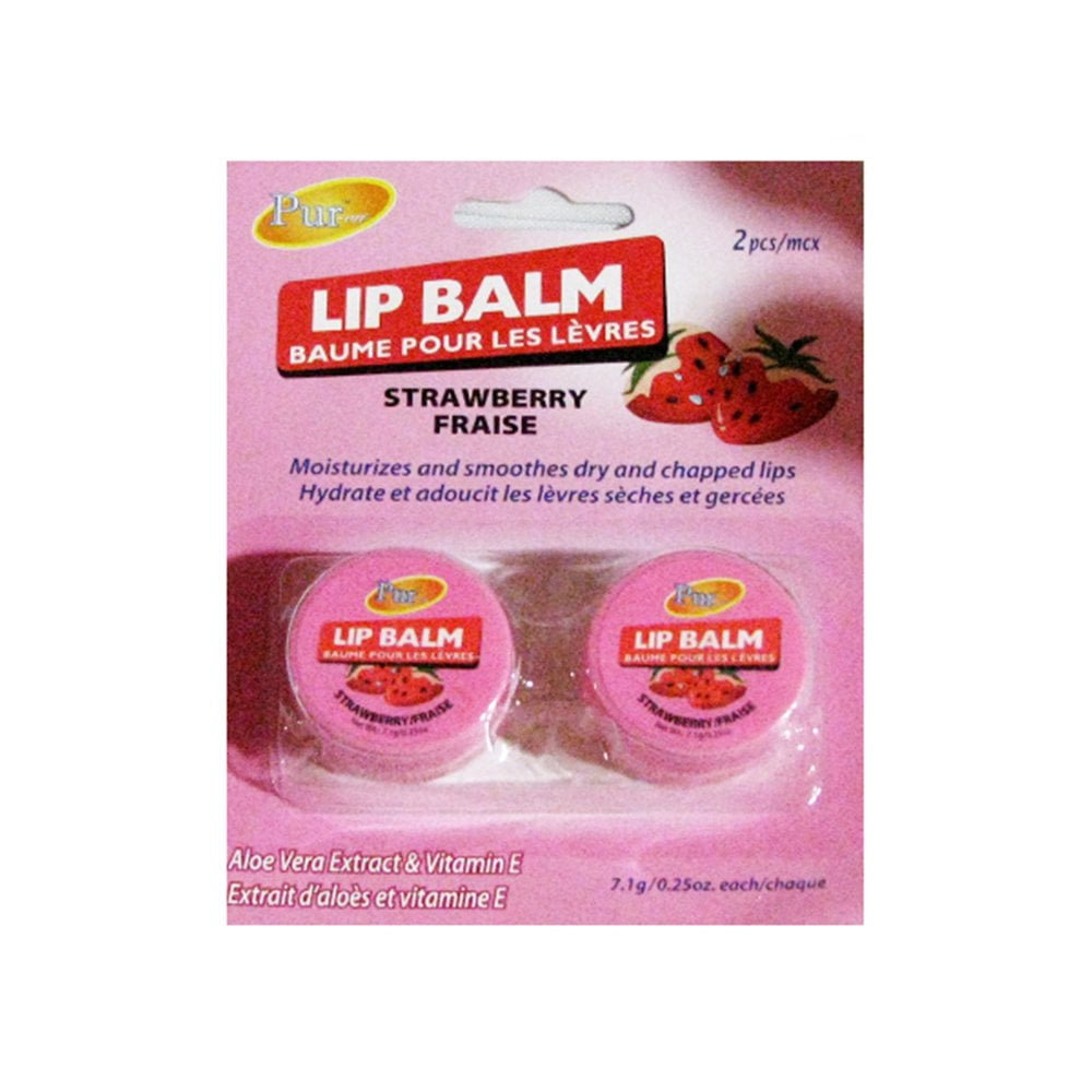 Lip Balm- Strawberry (2 In 1 Pack) 306962 By Purest | Walmart Canada