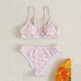 Jinhomg Beach Swimsuits for Girls 2 Piece Cute Floral Print Bathing ...