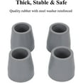Rubber Walker Tips 1 inch Heavy Duty, Gray, Pack of 4, Replacement Tips ...