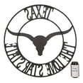 Large 24"W Rustic Western Texas Lone Star State Longhorn Bull Wall ...