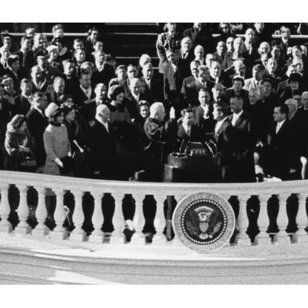 President John Kennedy Takes The Oath Of Office Administered By Chief ...
